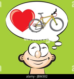 Bicycle Emoji. Bike Smile, Emoticon or Smiling Face. I Love Cycling ...