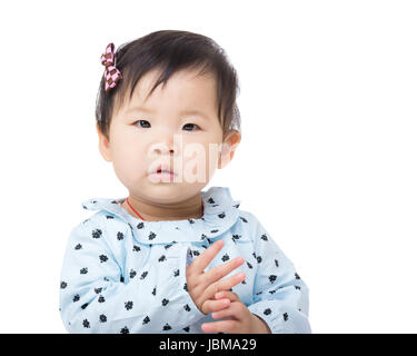 Asia baby girl clapping hand Stock Photo - Alamy