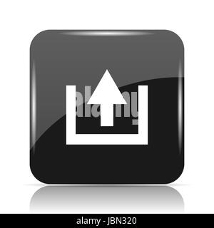 Upload icon. Internet button on white background Stock Photo - Alamy