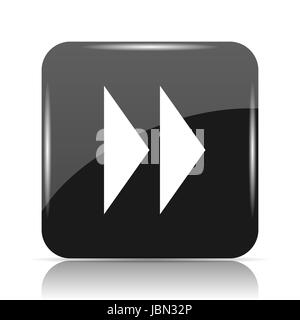 Fast forward sign icon. Internet button on white background Stock Photo ...