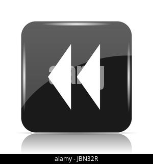 Rewind icon. Internet button on white background Stock Photo - Alamy