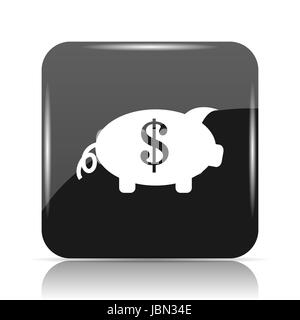 Save money icon. Internet button on white background Stock Photo - Alamy