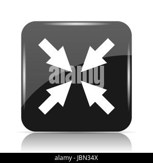 Exit full screen icon. Internet button on white background Stock Photo ...