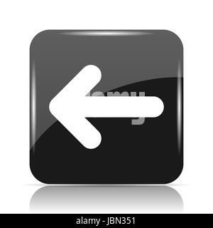 Left arrow icon. Internet button on white background Stock Photo - Alamy