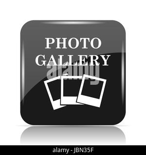 Photo gallery icon. Internet button on white background Stock Photo - Alamy
