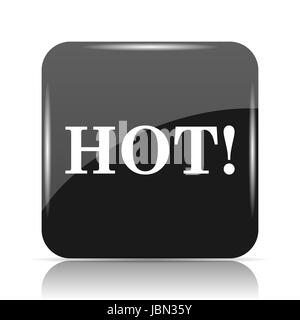 Hot icon. Internet button on white background Stock Photo - Alamy