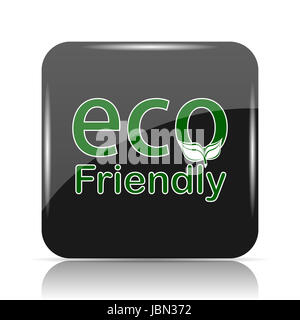 Eco Friendly icon. Internet button on white background Stock Photo - Alamy