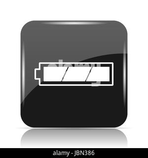 Fully charged battery icon. Internet button on white background Stock ...