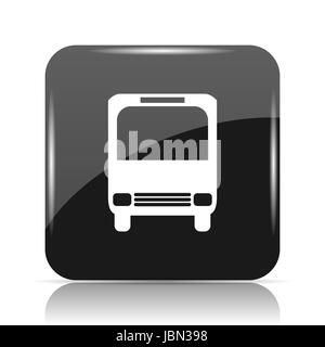 Bus icon. Internet button on white background Stock Photo - Alamy