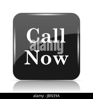 Call now icon. Internet button on grey background Stock Photo - Alamy