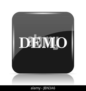 Demo icon. Internet button on white background Stock Photo - Alamy