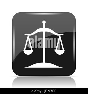 Balance icon. Internet button on black background Stock Photo - Alamy
