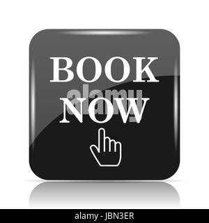 Book now icon. Internet button on white background Stock Photo - Alamy