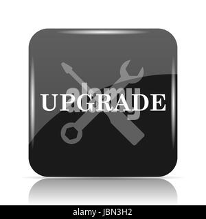 Upgrade icon. Internet button on white background Stock Photo - Alamy