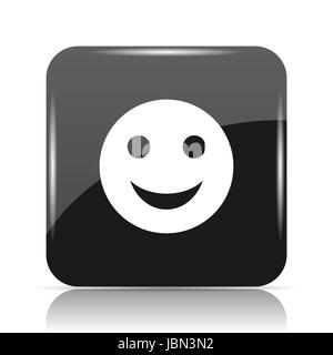 Smiley icon. Internet button on abstract background Stock Photo - Alamy