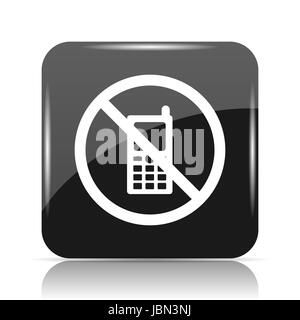 Mobile phone restricted icon. Internet button on white background Stock ...