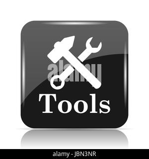 Tools icon. Internet button on white background Stock Photo - Alamy