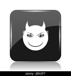 Evil icon. Internet button on grey background Stock Photo - Alamy