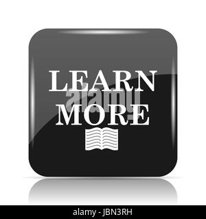 Learn more icon. Internet button on white background Stock Photo - Alamy