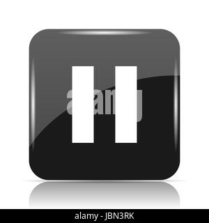 Pause icon. Internet button on white background Stock Photo - Alamy
