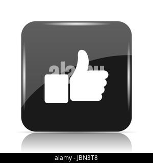 Thumb up icon. Internet button on white background Stock Photo - Alamy