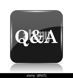 Q&A icon. Internet button on white background Stock Photo - Alamy