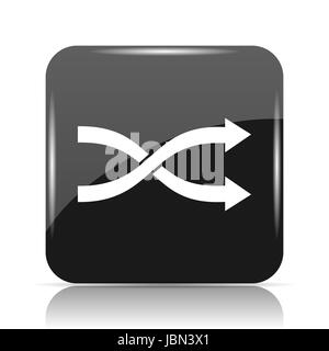 Shuffle icon. Internet button on white background Stock Photo - Alamy