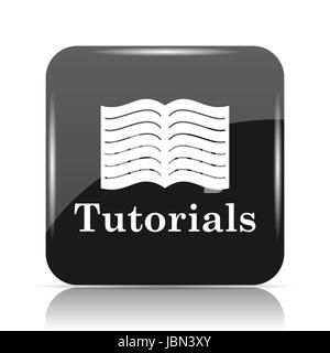 Tutorials icon. Internet button on white background Stock Photo - Alamy
