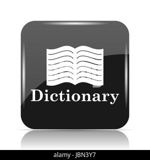 Dictionary icon. Internet button on white background Stock Photo - Alamy