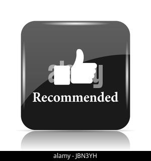 Recommended icon. Internet button on white background Stock Photo - Alamy