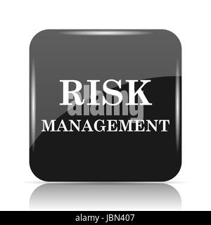 Risk management icon. Internet button on white background Stock Photo ...