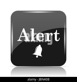 Alert icon. Internet button on white background Stock Photo - Alamy