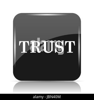 Trust icon. Internet button on white background Stock Photo - Alamy