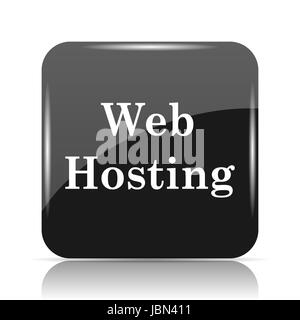 Web hosting icon. Internet button on white background Stock Photo - Alamy