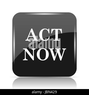 Act now icon. Internet button on white background Stock Photo - Alamy