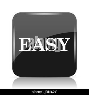 Easy icon. Internet button on white background Stock Photo - Alamy