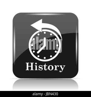 History icon. Internet button on white background Stock Photo - Alamy