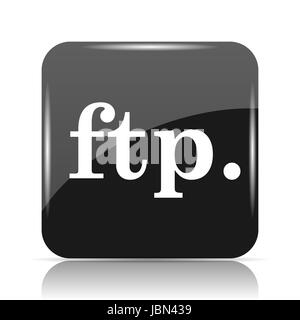 ftp. icon. Internet button on black background Stock Photo - Alamy