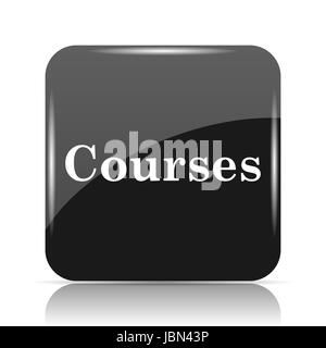 Courses icon. Internet button on white background Stock Photo - Alamy