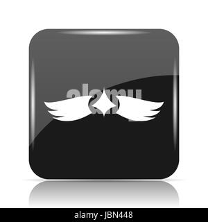 Wings icon. Internet button on white background Stock Photo - Alamy