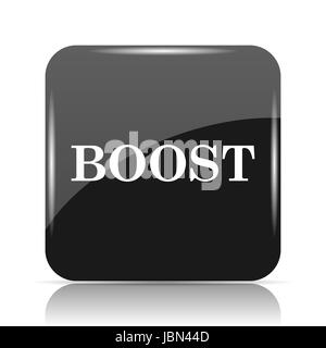 Boost icon. Internet button on brown background Stock Photo - Alamy