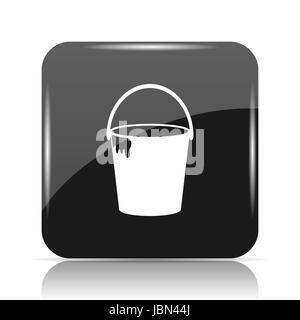 Bucket icon. Internet button on white background Stock Photo - Alamy