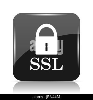SSL icon. Internet button on white background Stock Photo - Alamy