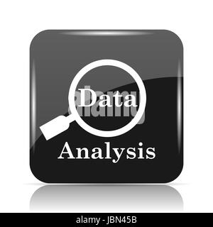 Data analysis icon. Internet button on white background Stock Photo - Alamy