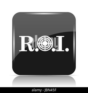 ROI icon. Internet button on white background Stock Photo - Alamy