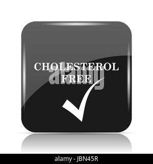 Cholesterol free icon. Internet button on white background Stock Photo ...