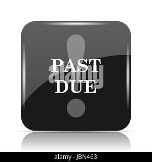 Past due icon. Internet button on white background Stock Photo - Alamy