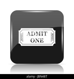 Admin one ticket icon. Internet button on white background Stock Photo ...