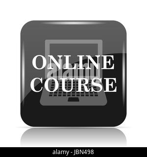 Online course icon. Internet button on white background Stock Photo - Alamy