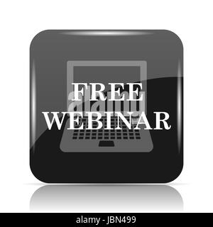 Free webinar icon. Internet button on white background Stock Photo - Alamy
